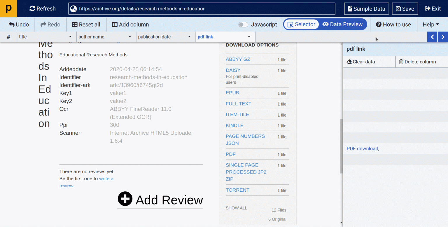 How to Easily Scrape Books and Other Media from Archive.org - ProWebScraper
