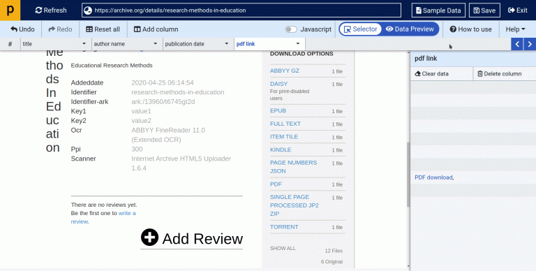 How to Easily Scrape Books and Other Media from Archive.org - ProWebScraper