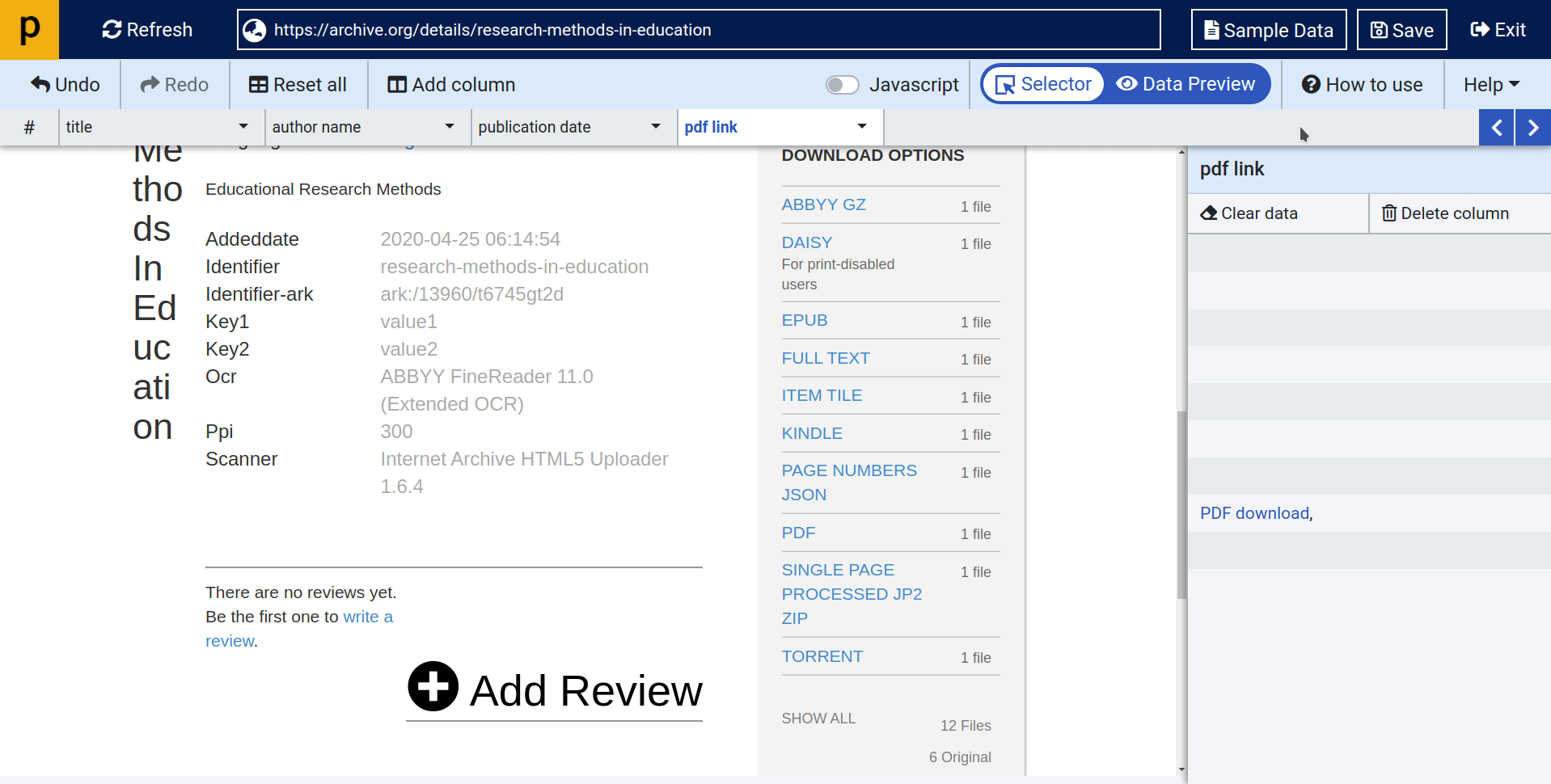 How to Easily Scrape Books and Other Media from Archive.org – ProWebScraper