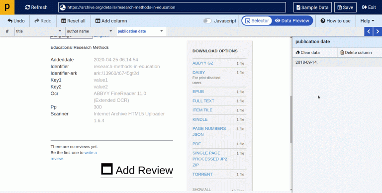 How to Easily Scrape Books and Other Media from Archive.org - ProWebScraper